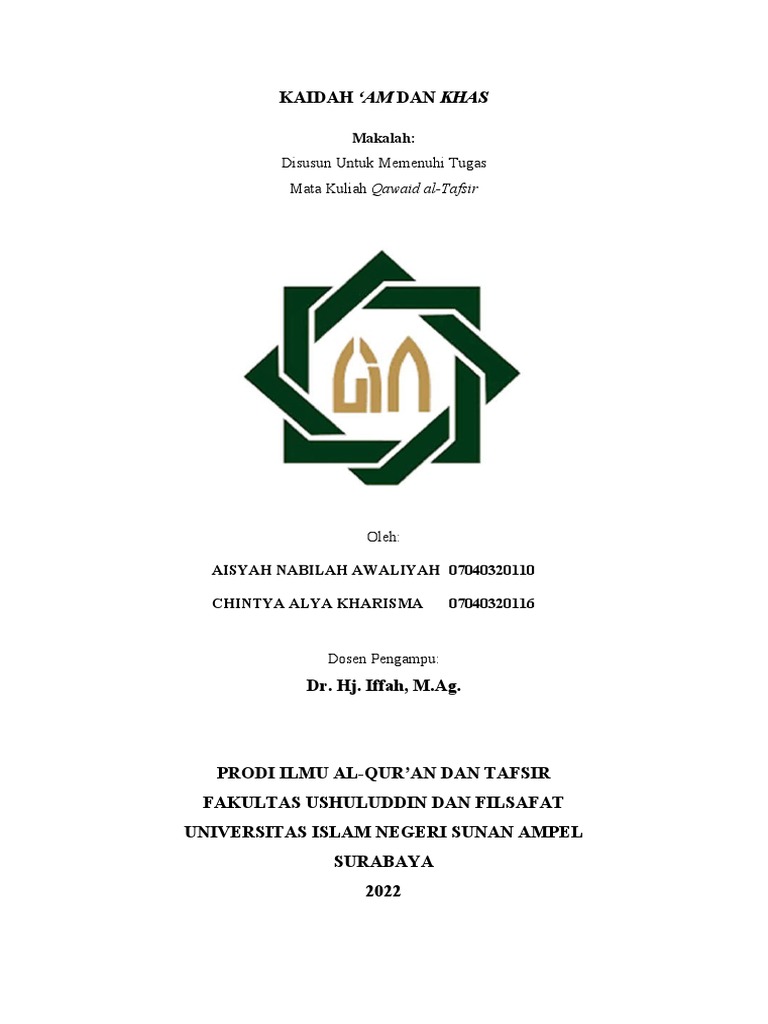 Kaidah Am Khas | PDF