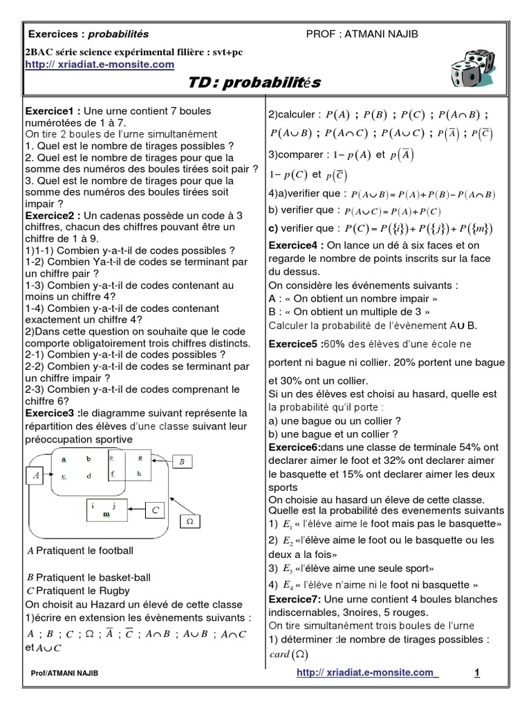 2 Exercices - Proba | PDF | Espérance mathématique | Variable aléatoire