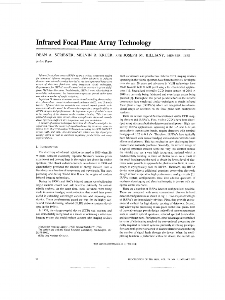 Infrared Focal Plane Array Technology | PDF | Infrared | Charge Coupled ...