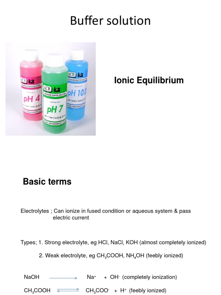 Buffer Solution 1 | PDF | Buffer Solution | Acid