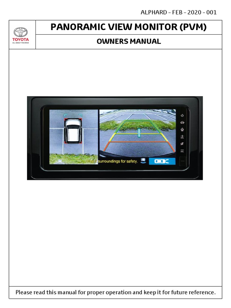 Panoramic View Monitor Alphard | PDF | Camera | Road Transport