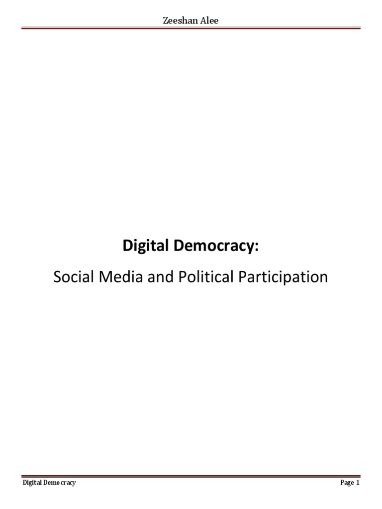 Digital Democracy: Social Media's Impact | PDF | Popular Culture ...