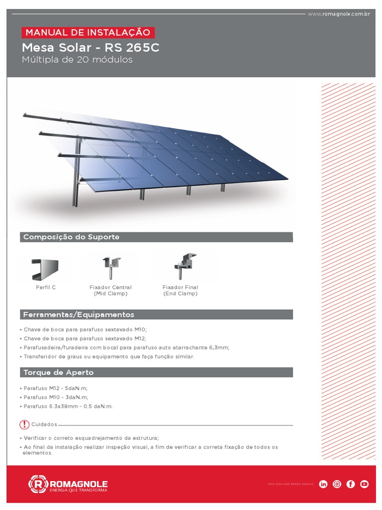 Manual de Instalação RS-265c | PDF | Parafuso