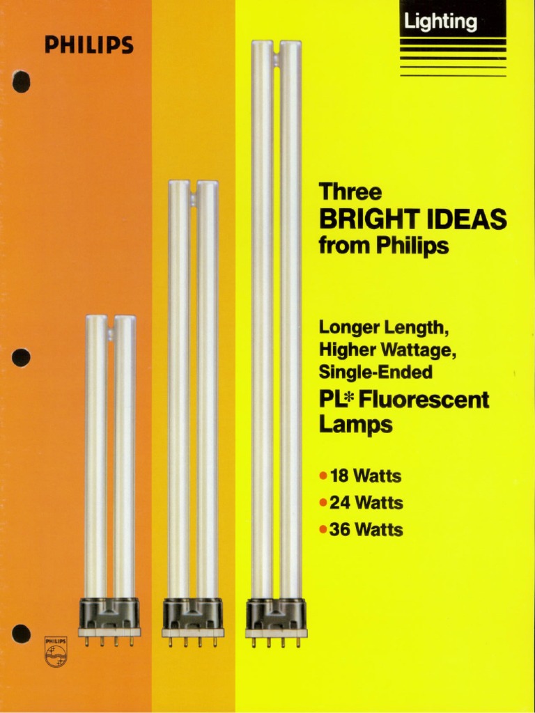 Philips PLL Long Compact Fluorescent Lamps Brochure 2-86 | PDF