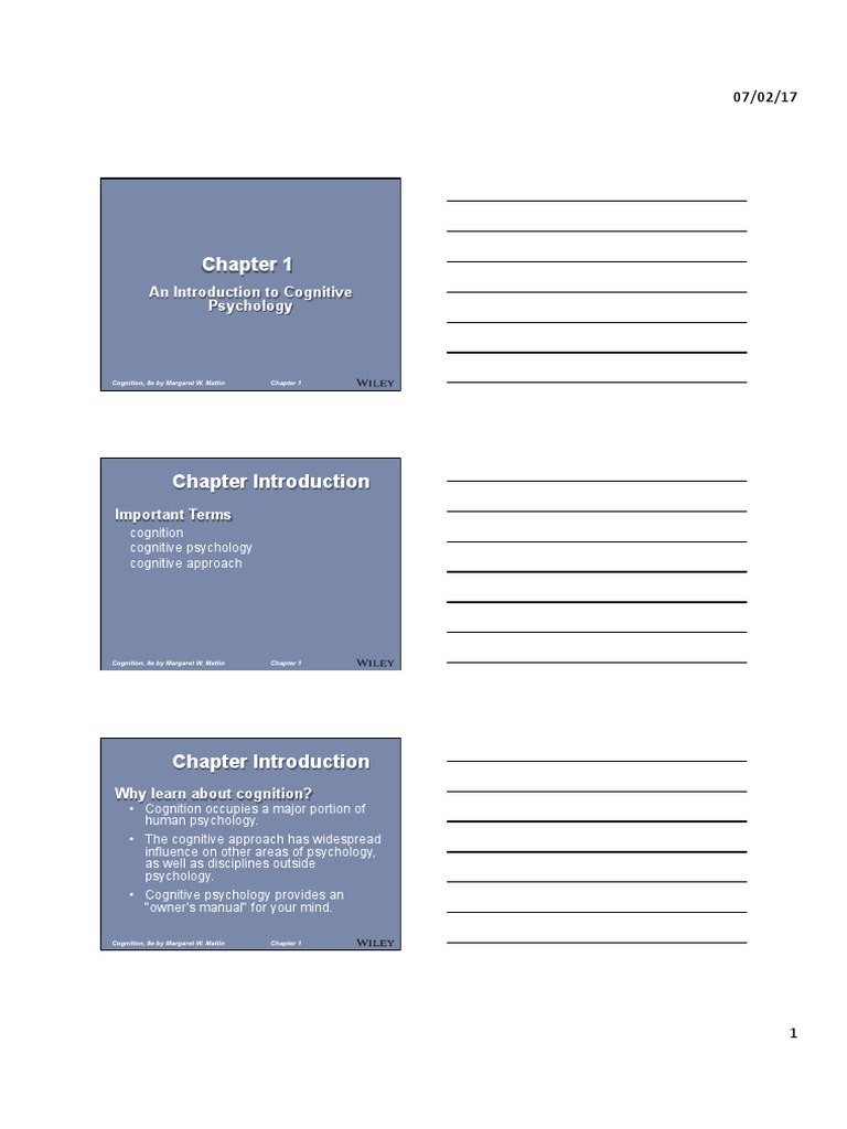 An Introduction To Cognitive Psychology: Cognition, 8e by Margaret W ...