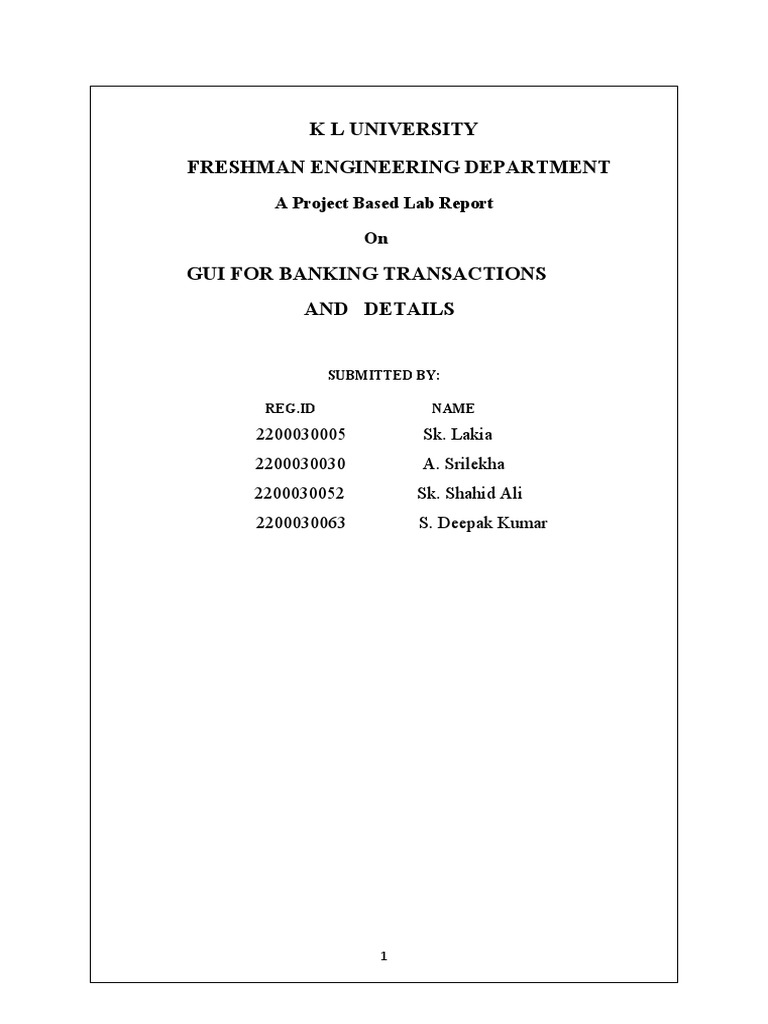 Batch 1 Java | PDF | Automated Teller Machine | Graphical User Interfaces