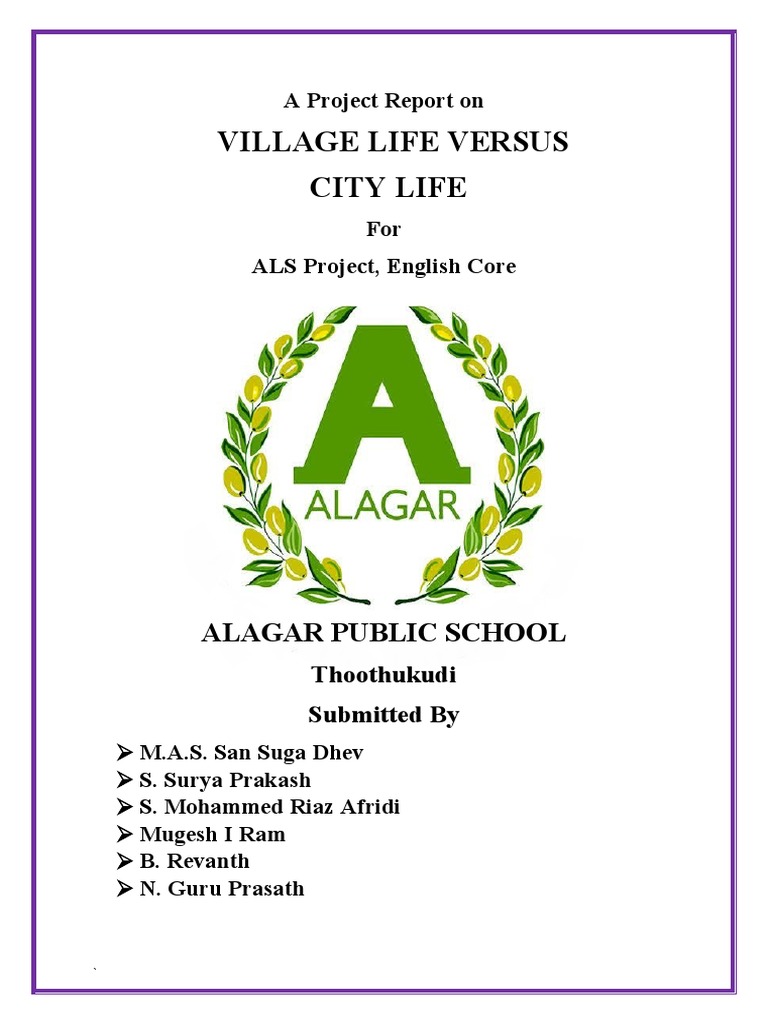 Village vs City Life Project Report | PDF | Thought