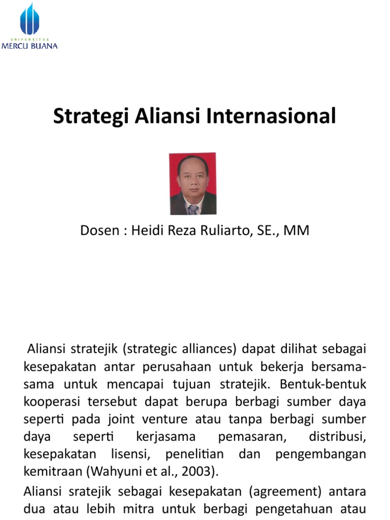 Strategi Aliansi Internasional | PDF