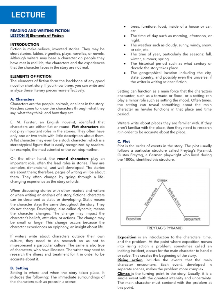 Lecture Notes Creative Writing - Fiction | PDF | Narration