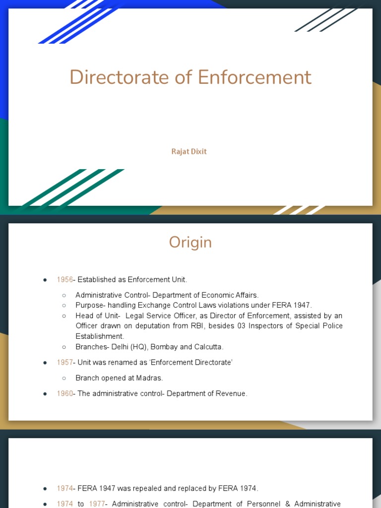 Directorate of Enforcement | PDF | Common Law | Public Law
