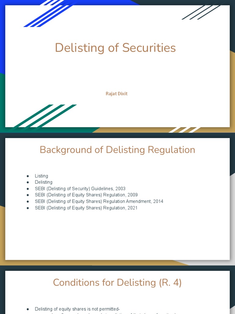 Delisting | PDF | Stocks | Stock Exchange