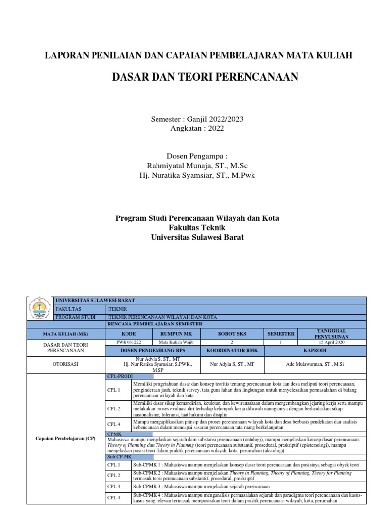 Laporan Pencapaian CPMK | PDF