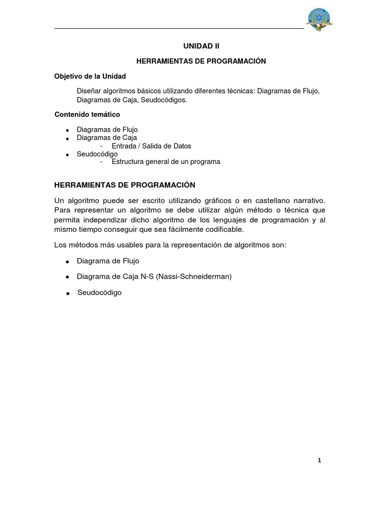 UnidadII Algoritmos | Descargar gratis PDF | Programación | Programa de computadora