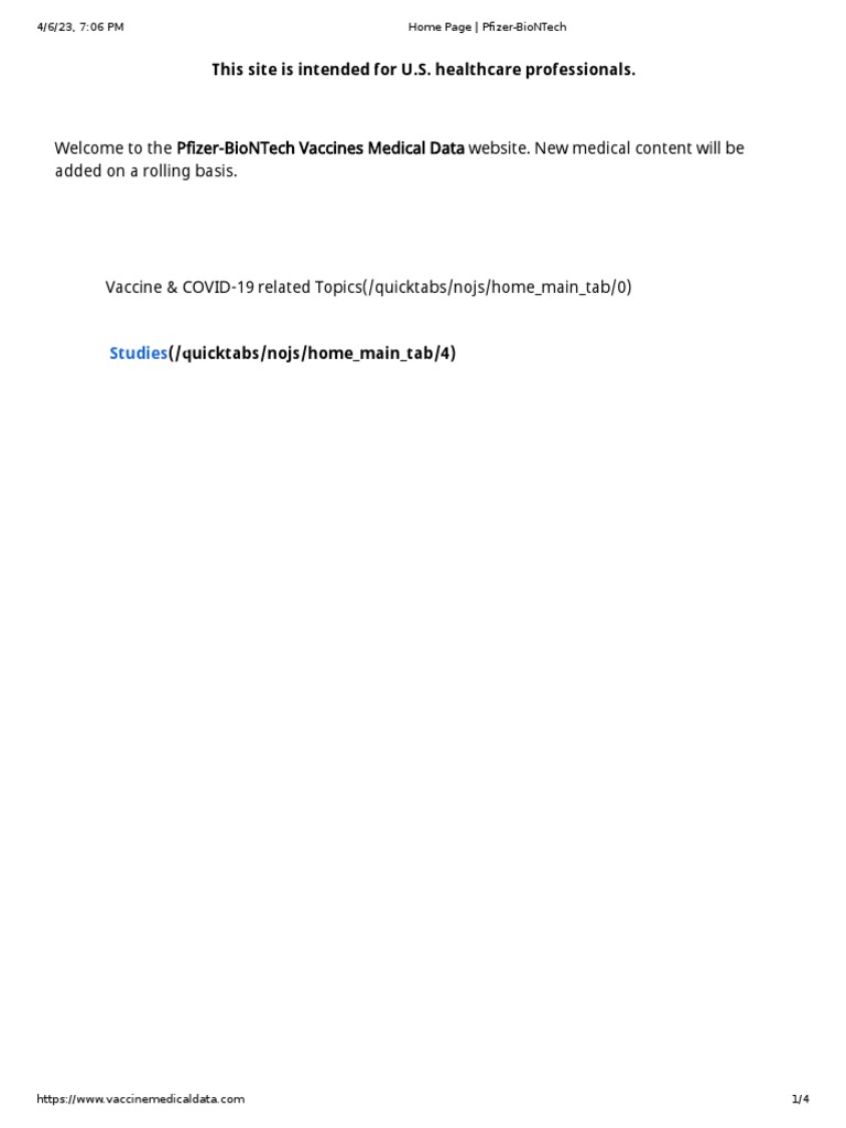 Home Page - Pfizer-BioNTech | PDF | Health Policy | Health Sciences