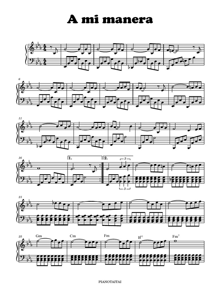 A_mi_manera_piano_solo | PDF
