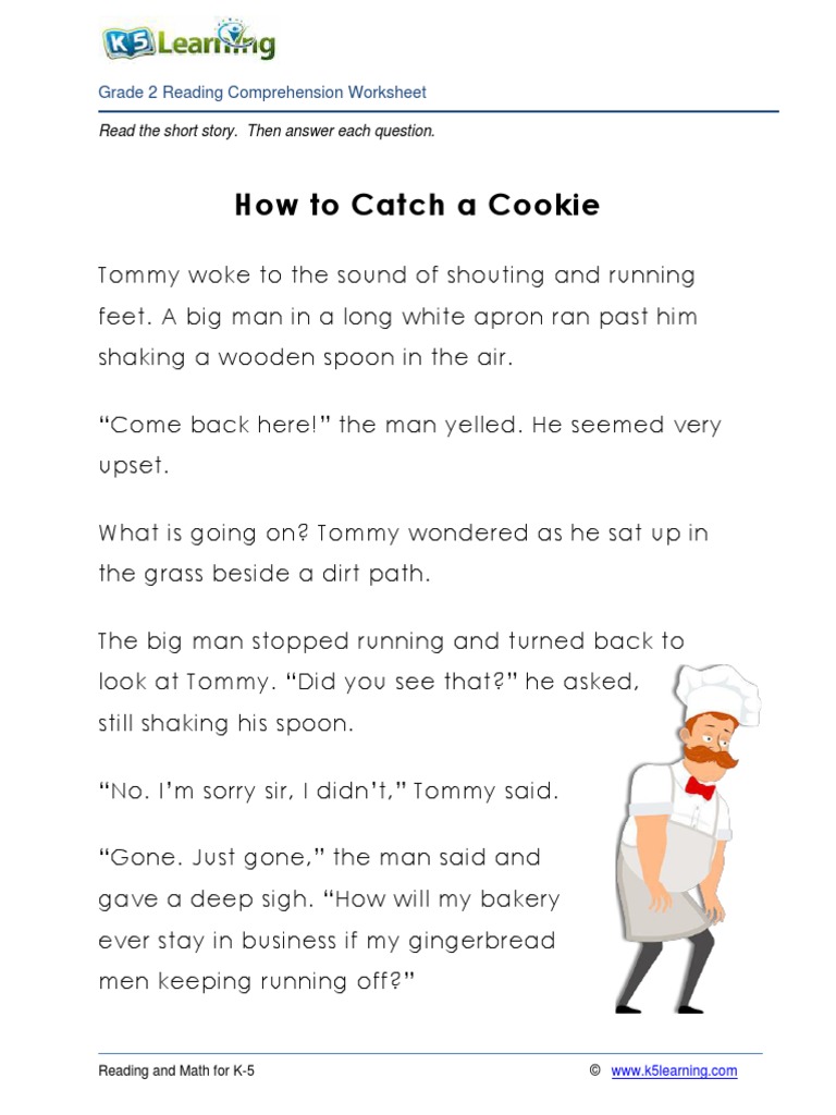 How To Catch A Cookie: Grade 2 Reading Comprehension Worksheet | PDF ...
