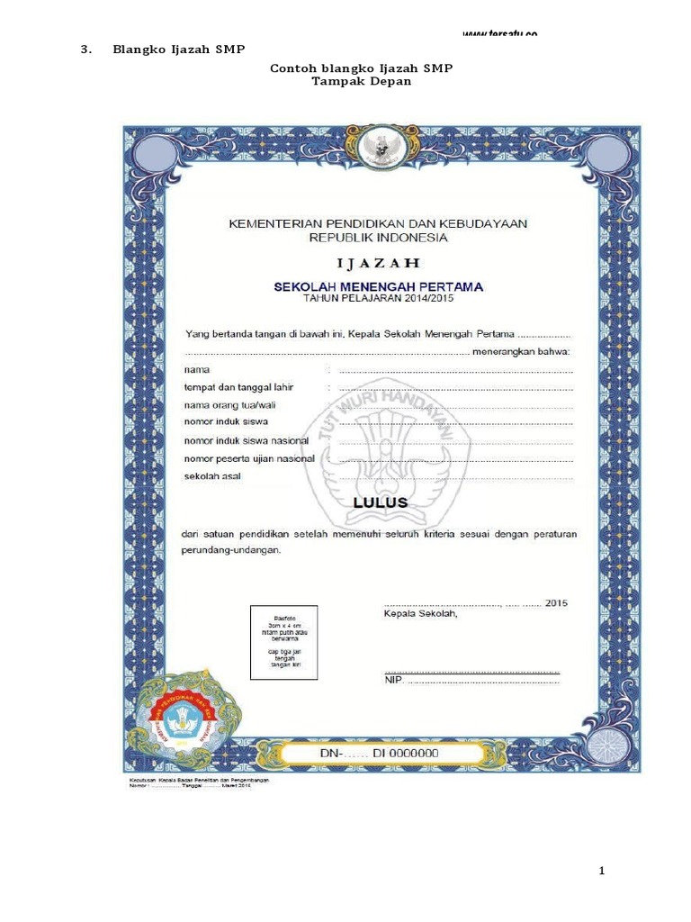 Blangko SMP | PDF