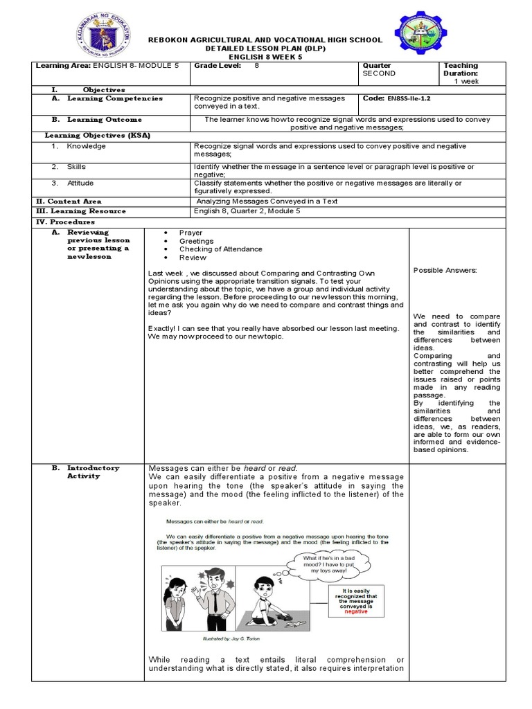 DLP English 8 Module 5 | PDF | Learning | Reading Comprehension