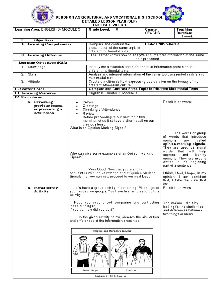 DLP English 8 Module 3 | PDF | Infographics | Image