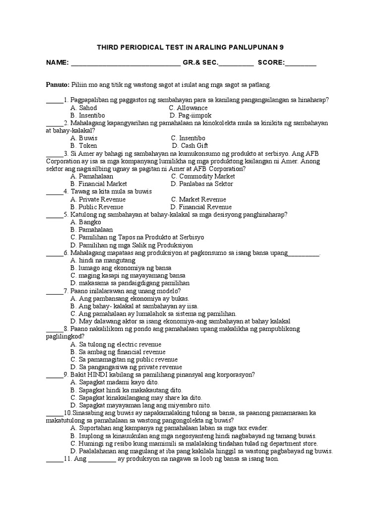 PT G9 Aral Pan | PDF