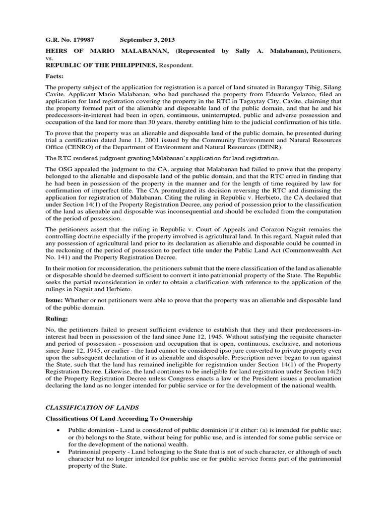 Classification of Lands | PDF | Property | Ownership