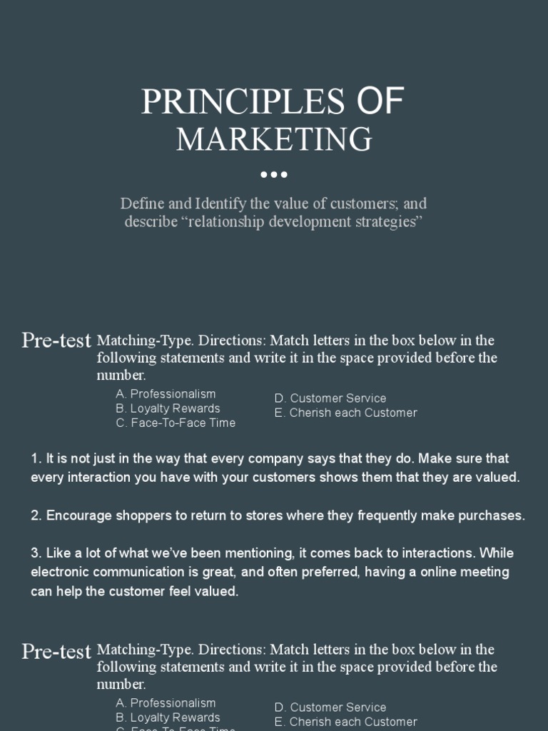 Principles of Customer Relationship Marketing | PDF | Marketing | Customer