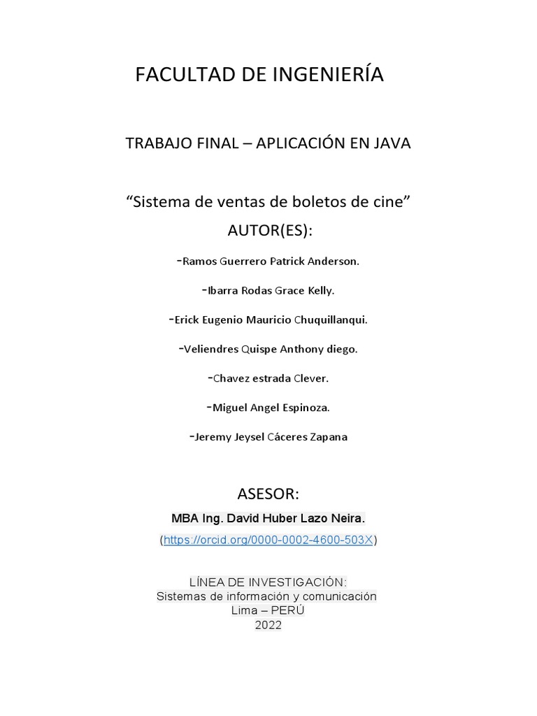 Facultad de Ingeniería Introduccion de Programación | PDF | Java (lenguaje de programación ...