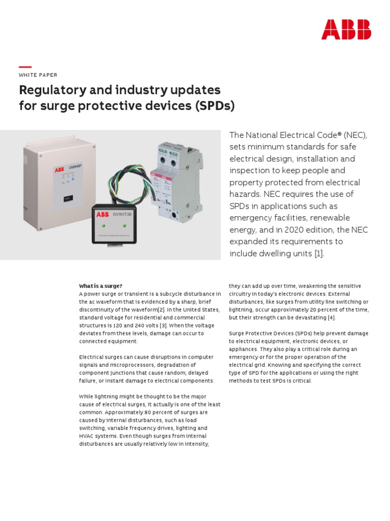 Surge Protective Devices | PDF | Electrical Components | Electrical ...