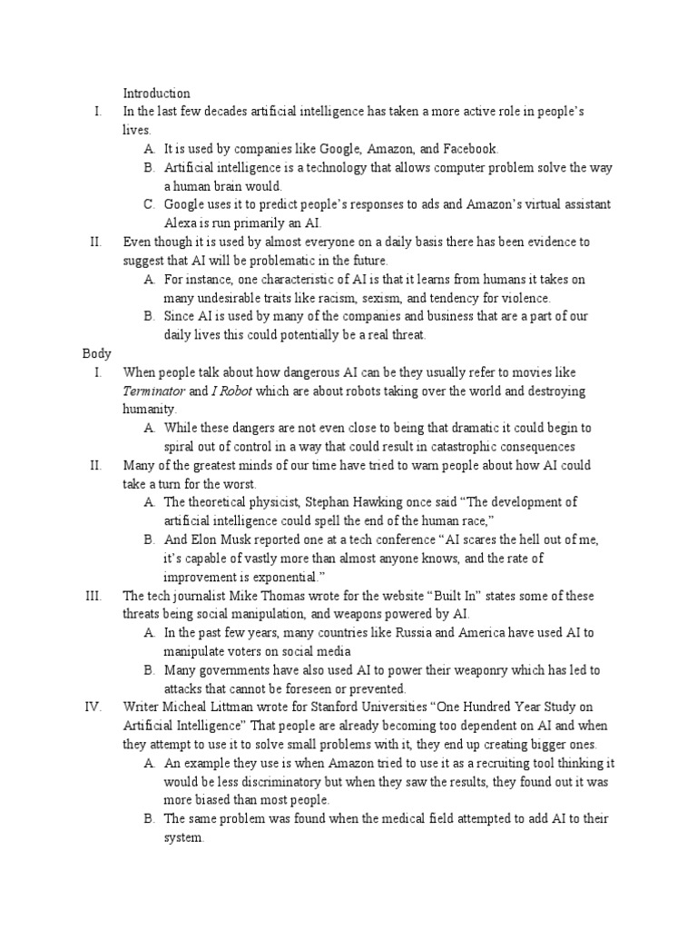 Question of Fact Speech & PowerPoint | PDF | Artificial Intelligence ...