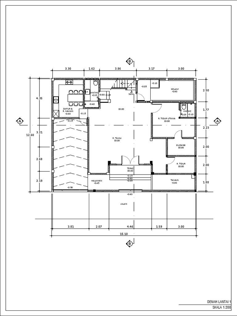 Floor Plan Layout with Dimensions | PDF