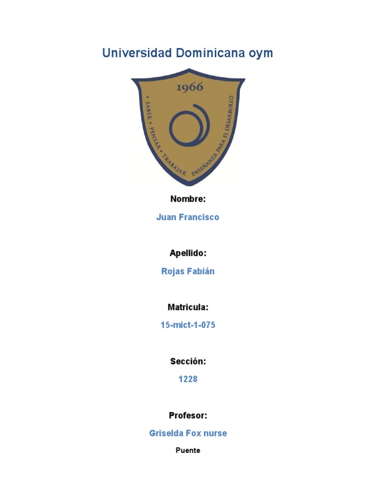 Universidad Dominicana Oym: Juan Francisco | PDF | Puente | Ingeniero civil