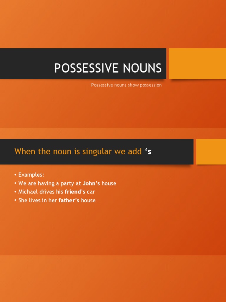 Possessive Nouns Power Point | PDF