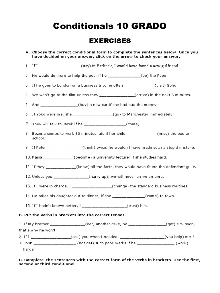Conditionals 10 | Download Free PDF | Language Mechanics | Linguistic Morphology