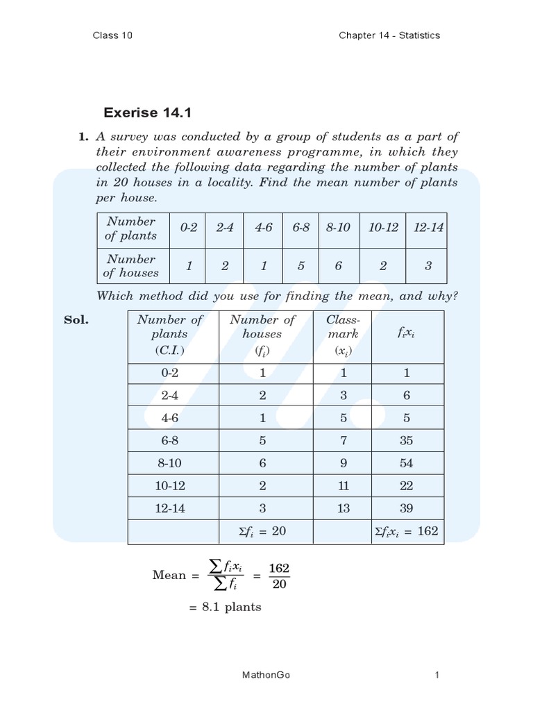 Chapter 14 Statistics | PDF | Mode (Statistics) | Median Chapter 14 Statistics | PDF | Mode (Statistics) | Median