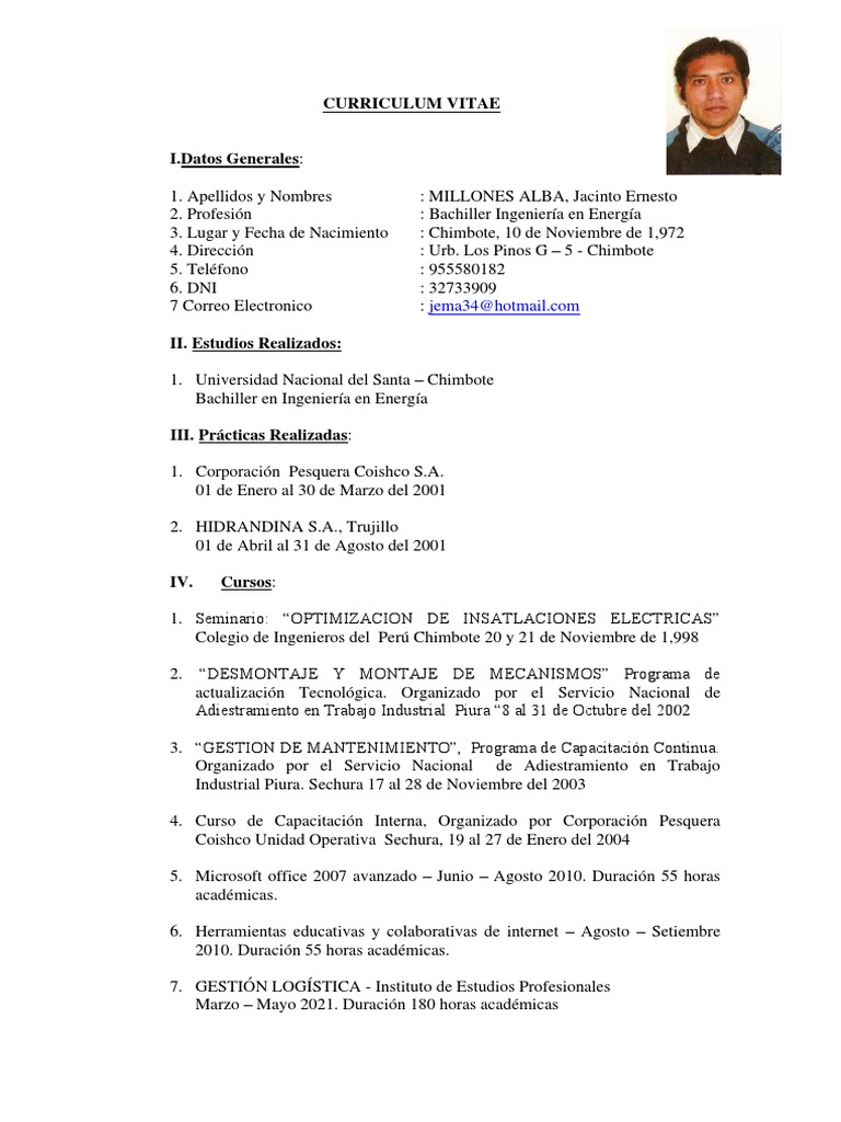 Curriculum Vitae | PDF | Ingeniería