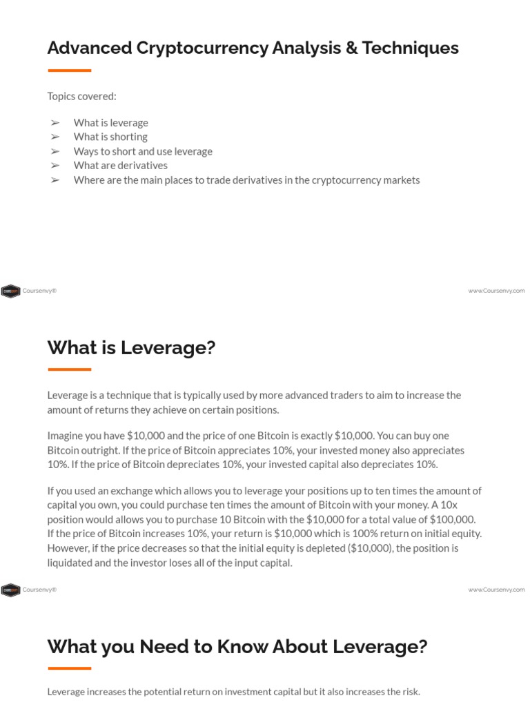 6 Advanced Cryptocurrency Analysis And Trading V2 Pdf Contract