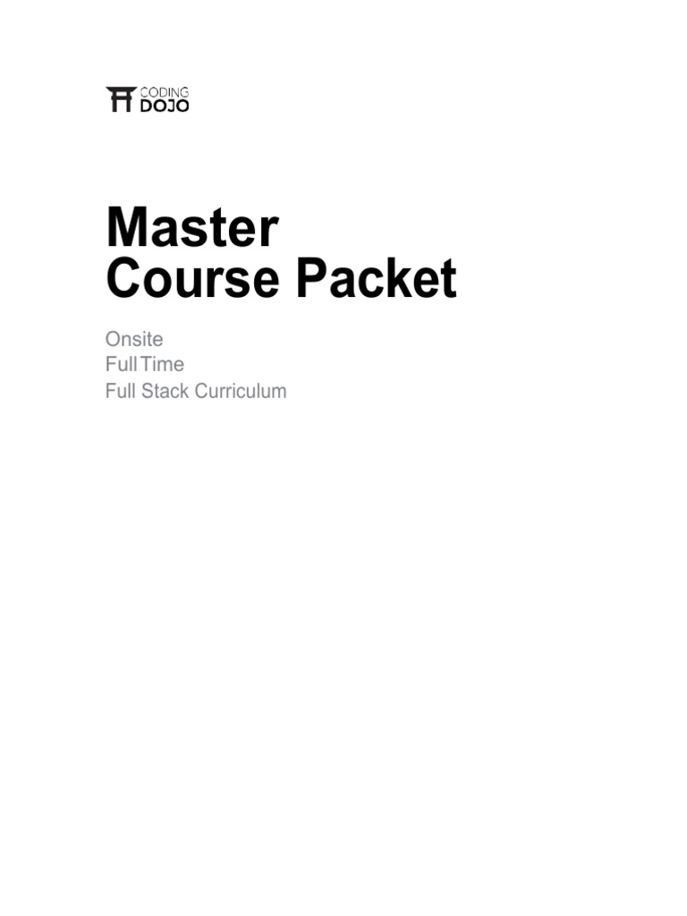 Master Course Packet | PDF | Java (Programming Language) | Java Script Master Course Packet | PDF | Java (Programming Language) | Java Script