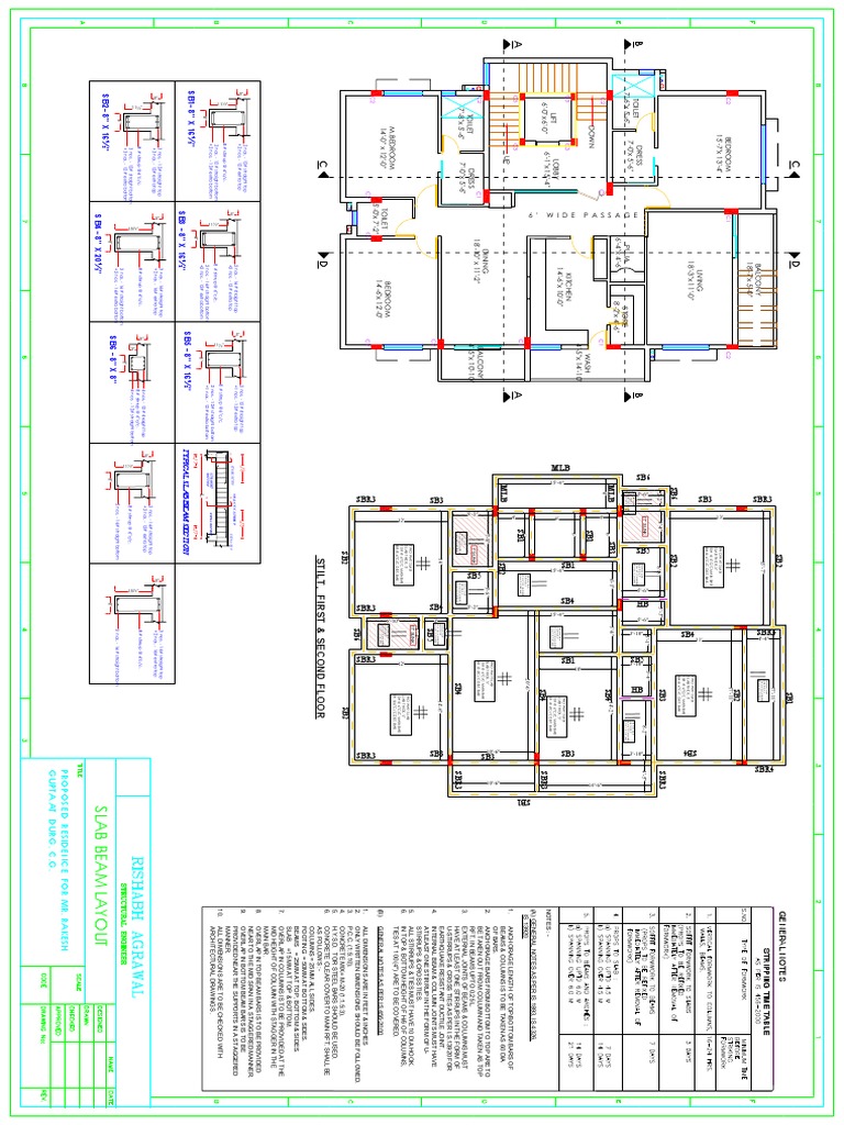 SLAB BEAM Model - RAKESH | PDF | Structural Engineering | Civil Engineering