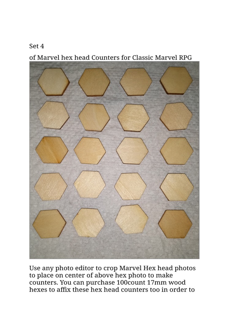 Marvel Hex Head Counters Set 4 | PDF