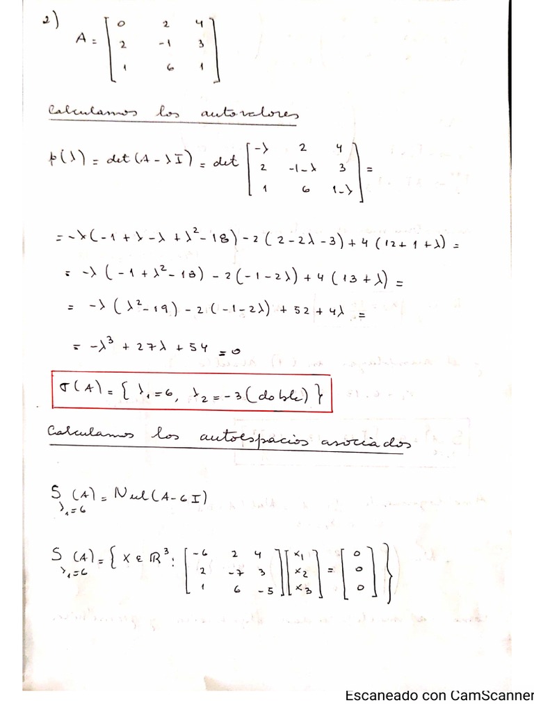 Notasclase2021 Ejercicio 2 Integrador Algebra II 07 02 21 | PDF