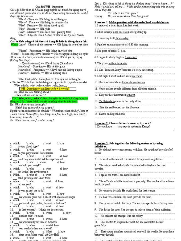 WH Question | PDF