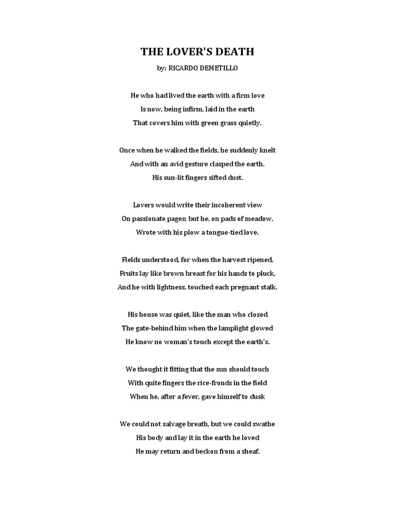 The Lover'S Death | PDF