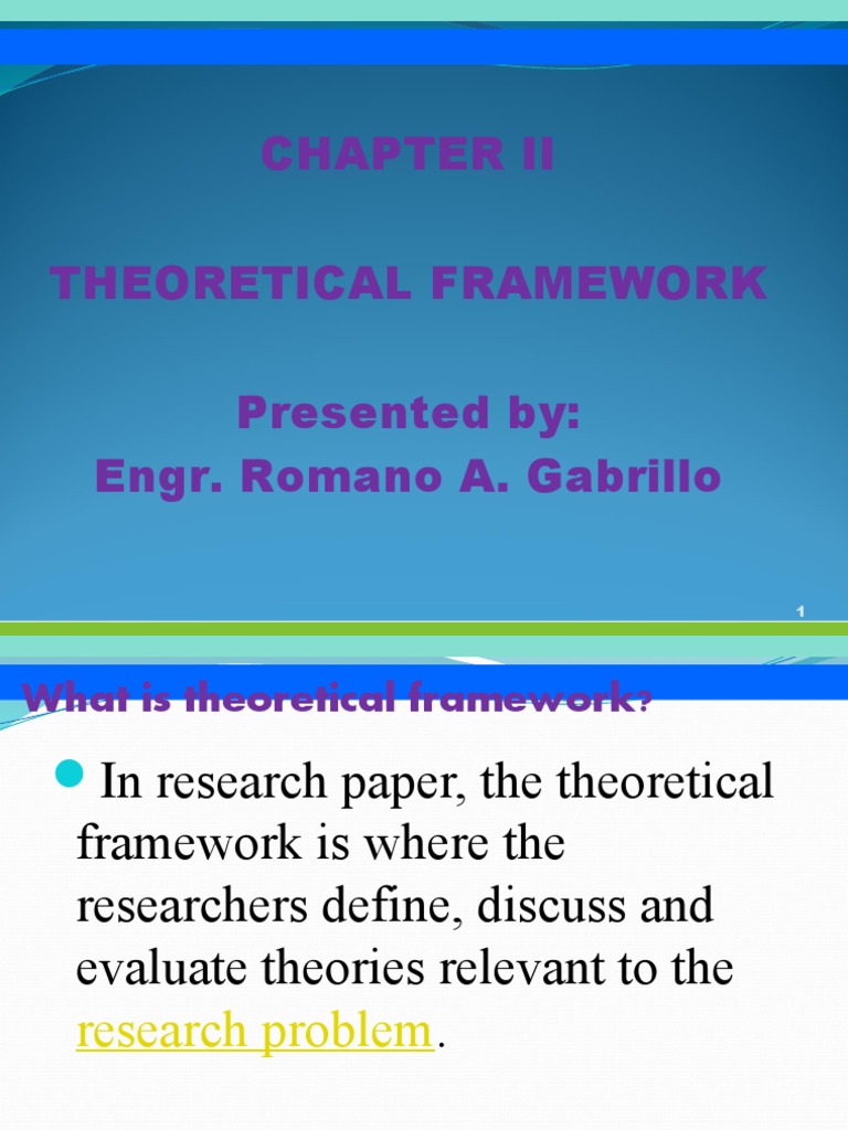 Chapter 2 - Theoretical Framework | PDF | Theory | Hypothesis