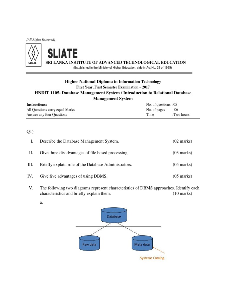 IT1 2017 Database Management System | PDF | Databases | Information Technology Management