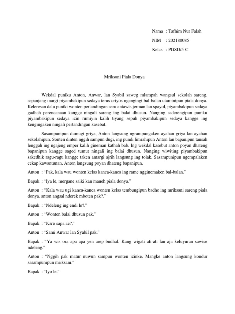 Cerkak Bahasa Jawa | PDF