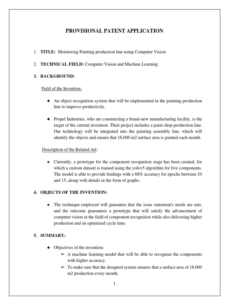 Object Recognition for Painting Line | PDF | Computer Vision | Machine ...