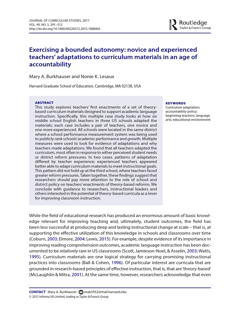 Curriculum Adaptations | PDF | Teachers | Curriculum Curriculum Adaptations | PDF | Teachers | Curriculum