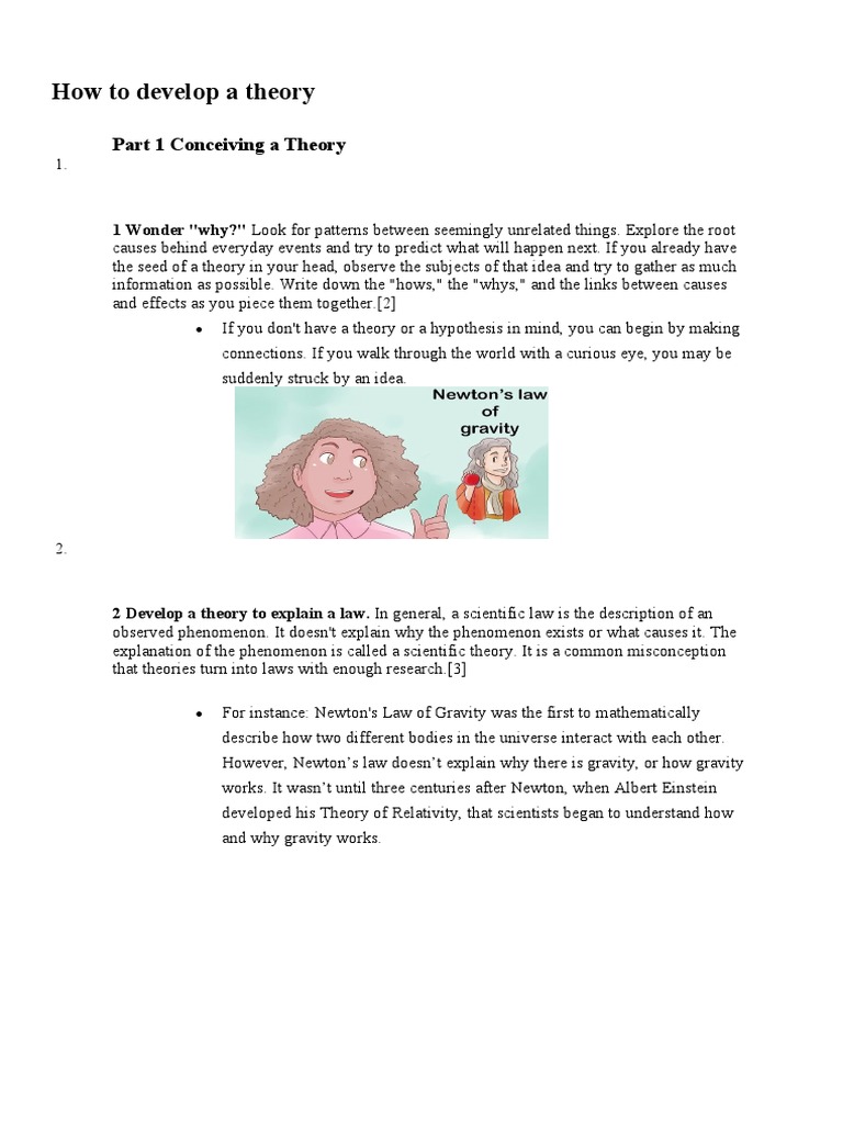 Developing a Scientific Theory | PDF | Hypothesis | Theory