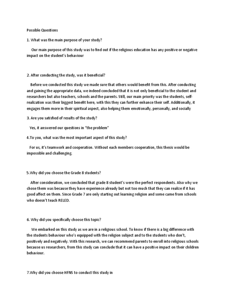 Possible Question | Download Free PDF | Attitude (Psychology) | Behavior