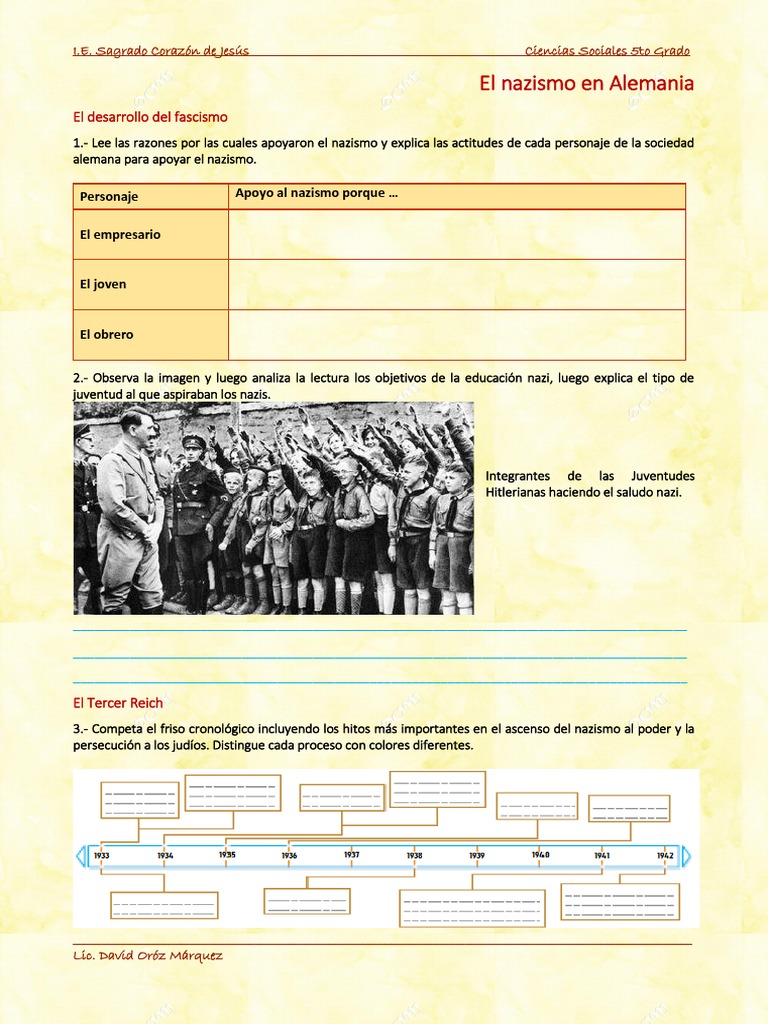 Ficha de Trabajo Semana 2 - 5to | PDF
